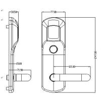 China 62.5mm Backset Digital Electronic Door Lock / Electronic Card Locks For Hotel Room for sale