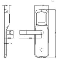 China Electronic Card Hotel Door Lock Plated Gold Finishing Fits Door Thickness 38 - 50mm for sale