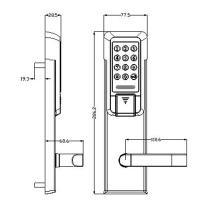 China Smart PVD Silver Electronic Door Lock Key / Card / Password Open High Security for sale