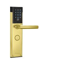 China Electroinc Gold Door Lock Unlocked by Password or Mechanical Key for sale