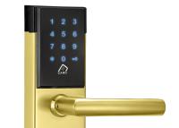China Electroinc Gold Door Lock Unlocked by Password or Mechanical Key for sale