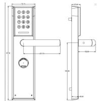 China Electroinc Gold Door Lock Unlocked by Password or Mechanical Key for sale