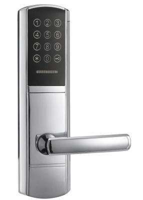 China Silver Color Electronic Door Lock Unlocked by Password or Emid Card for sale