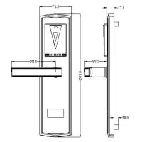 China Wireless Remote Control Electronic Door Lock DeHaZ5002-EL-NI 283 * 73.5mm for sale