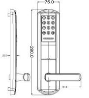 China ANSI 50mm Security Electronic Door Lock For Wireless Light Switch for sale