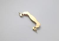 China Golden + Red Paint Furniture Pulls Drawer Handle Pulls Lacquer Flower Shape for sale