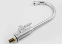 China Single Hole Kitchen Sink Faucets Mechanical Deck Mounted Plated And Brushed for sale