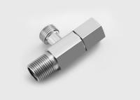 China Plate Chrome / Zinc Alloy Sink Faucets Hexagon Shape Double Head Angle Valve for sale