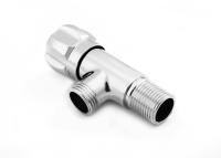 China Round Shape Double Heads Mixer Angle Valve Zinc Alloy / Plate Chrome Finish for sale