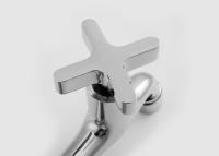 China Kitchen / Bathroom Sink Faucets 260g Chrome Plated Finishing Brass Water Taps for sale