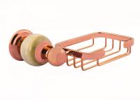 China Bathroom Accessories Wall Mounted Soap Dish Brass Rose Gold Plating for sale