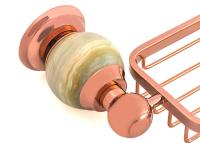 China Bathroom Accessories Wall Mounted Soap Dish Brass Rose Gold Plating for sale