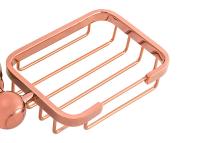 China Bathroom Accessories Wall Mounted Soap Dish Brass Rose Gold Plating for sale