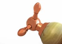 China Decorative Brass Double Robe Hooks Bathroom Decorations Rose Gold Color for sale