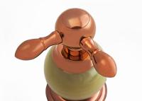 China Decorative Brass Double Robe Hooks Bathroom Decorations Rose Gold Color for sale