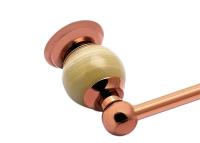 China Hotel and Family Brass Bathroom Accessory Single Towel Bar With Boulder Handle for sale