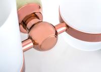 China Commercial Double Tumbler Holder Rose Gold Color Bathroom Products For Hotel for sale