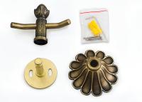 China Double Robe Hooks Brass Bathroom Decorations , Family Bathroom Products for sale