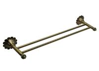 China Modern Design 886g Light Double Towel Bar Antique Brass Bathroom Essentials for sale