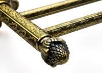 China Modern Design 886g Light Double Towel Bar Antique Brass Bathroom Essentials for sale
