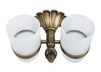 China Antique Brass Bathroom Fittings Double Tumbler Holder Brass Material For Hotel for sale