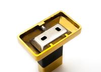 China Gold Modern Glass Shelf / Wall Mount Toothbrush Holder Bathroom Accessories for sale