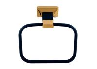 China Bathroom Products Wall - Mounted Square Towel Ring Brass Material Bathroom Set for sale