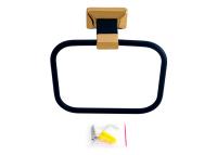 China Bathroom Products Wall - Mounted Square Towel Ring Brass Material Bathroom Set for sale