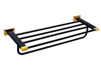 China Solid Brass Bathrooms Sets Towel Shelf Brass Material Bath Towel Holder for sale