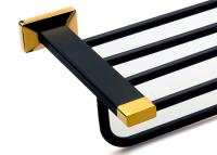 China Solid Brass Bathrooms Sets Towel Shelf Brass Material Bath Towel Holder for sale