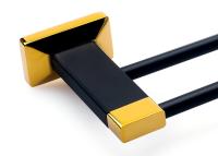 China Solid Brass Bathroom Accessory Double Bathroom Towel Bar With Gold Plated for sale