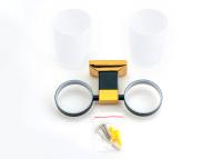 China Decorative Bathroom Accessory Double Tumbler Holder Gold Plate and Paint for sale