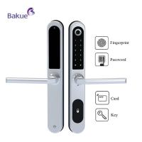 China Narrow Aluminum Frame Bluetooth Smart Door Lock For Apartment for sale