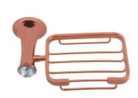 China Plate Rose Gold Bathroom Accessory Soap Dish  Zinc Alloy and Crystal for sale