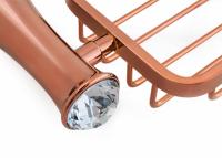 China Plate Rose Gold Bathroom Accessory Soap Dish  Zinc Alloy and Crystal for sale