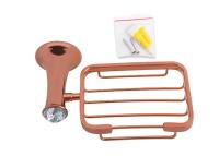 China Plate Rose Gold Bathroom Accessory Soap Dish  Zinc Alloy and Crystal for sale