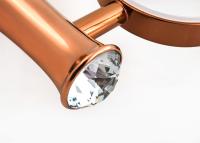China Bathroom Accessory Soap Dispenser Holder  Zinc Alloy and Crystal Plate Rose Gold for sale