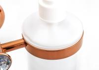 China Bathroom Accessory Soap Dispenser Holder  Zinc Alloy and Crystal Plate Rose Gold for sale