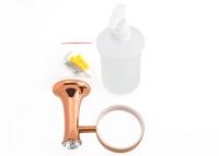 China Bathroom Accessory Soap Dispenser Holder  Zinc Alloy and Crystal Plate Rose Gold for sale