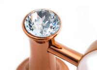 China Zinc Alloy and Crystal Bathroom Accessory Toilet Brush & Holder Modern Design for sale