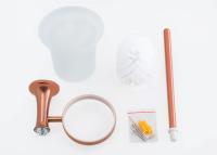China Zinc Alloy and Crystal Bathroom Accessory Toilet Brush & Holder Modern Design for sale