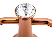 China Zinc Alloy and Crystal Bathroom Accessory Robe Hook Modern Design Plate Rose Gold for sale