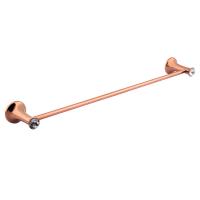 China Zinc Alloy and Crystal Bathroom Accessory Single Towel Bar  Plate Rose Gold for sale