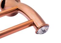 China Bathroom Accessory  Double Towel Bar  Plate Rose Gold Zinc Alloy and Crystal for sale