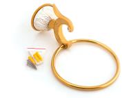 China Classic Design Wall mounted Bathroom Accessories Towel Ring Brass and Zinc Alloy for sale