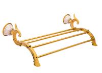 China Towel Shelf Brass / Zinc Alloy Gold bathroom supplies 1861g for Family bathroom for sale