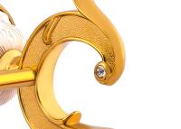 China Gold Double Towel Bar Bathroom Decorations Brass Towel Ring For House for sale