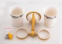 China Double Tumbler Holder Bathroom Accessory / Bathroom Supplies Easy Install for sale