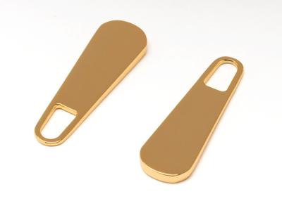 China Stocked Handbag Accessories Hardware Golden Zipper Pull For Bag OEM for sale