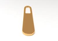 China Stocked Handbag Accessories Hardware Golden Zipper Pull For Bag OEM for sale
